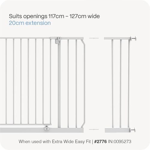 Perma Child Safety 20cm White Baby Gate Extension - Bunnings Australia