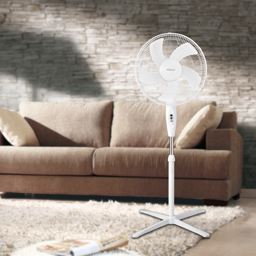 Mistral 40cm 5 Blade White Pedestal Fan - Bunnings Australia