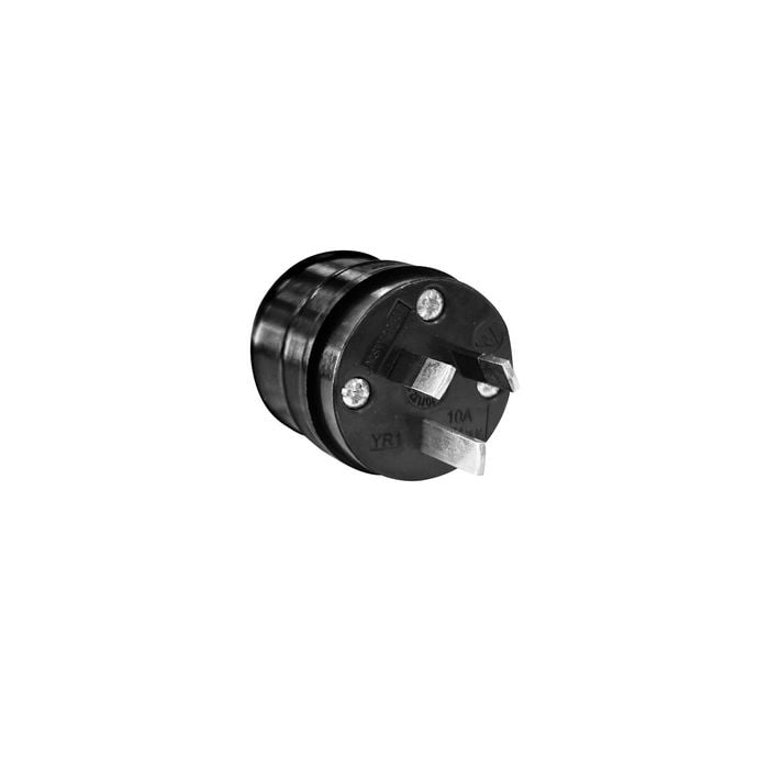 HPM 10A Black Rewirable Rubber Plug Top - Bunnings Australia