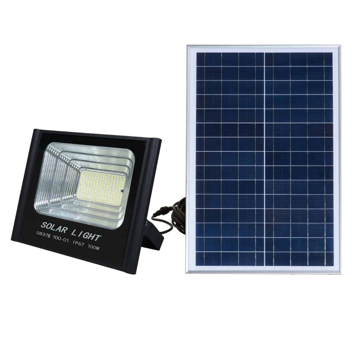 PLUSRITE 100W Solar LED Flood Light - Bunnings Australia