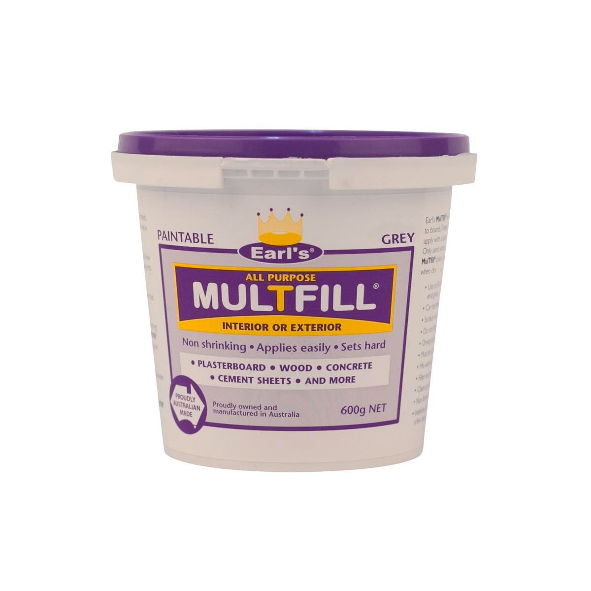 Earl's 600g Grey MulTfill Ready To Use Filler - Bunnings Australia