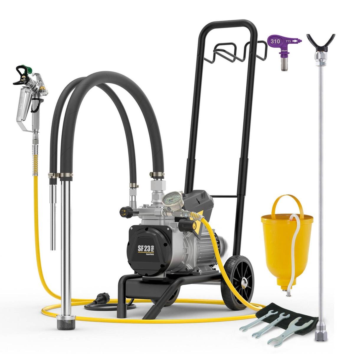 Wagner SF23 Pro Paint Sprayer Hopper System Plus - Includes 24" Spray ...