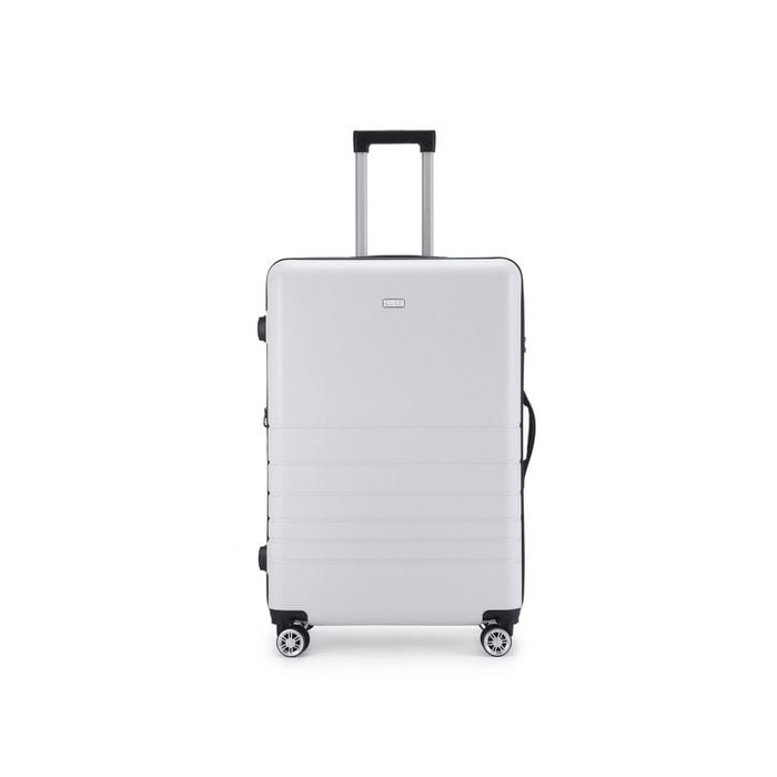 Kate Hill Bloom Luggage Large Wheeled Trolley Hard Suitcase White 120 ...
