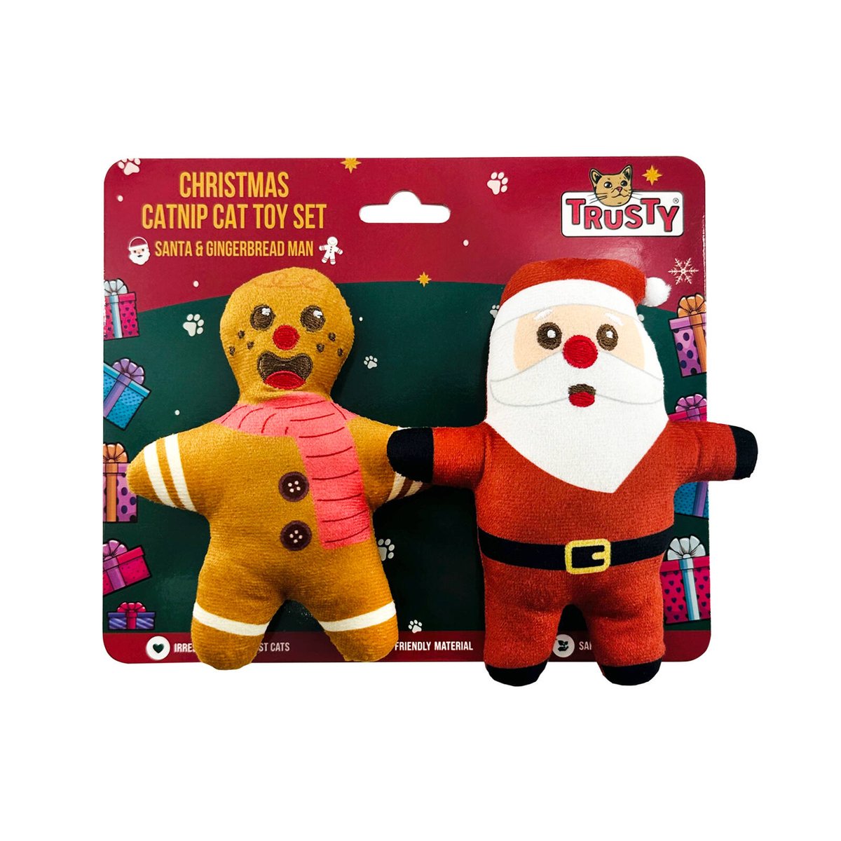 Trusty Catnip Santa and Gingerbread Cat Toy Set - Bunnings New Zealand