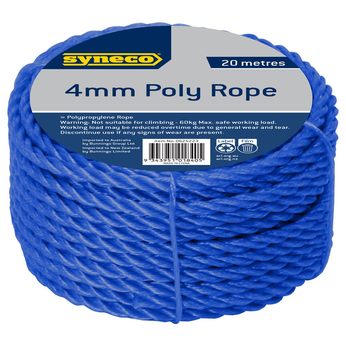 Syneco 4mm x 20m Polypropylene Rope - Bunnings Australia