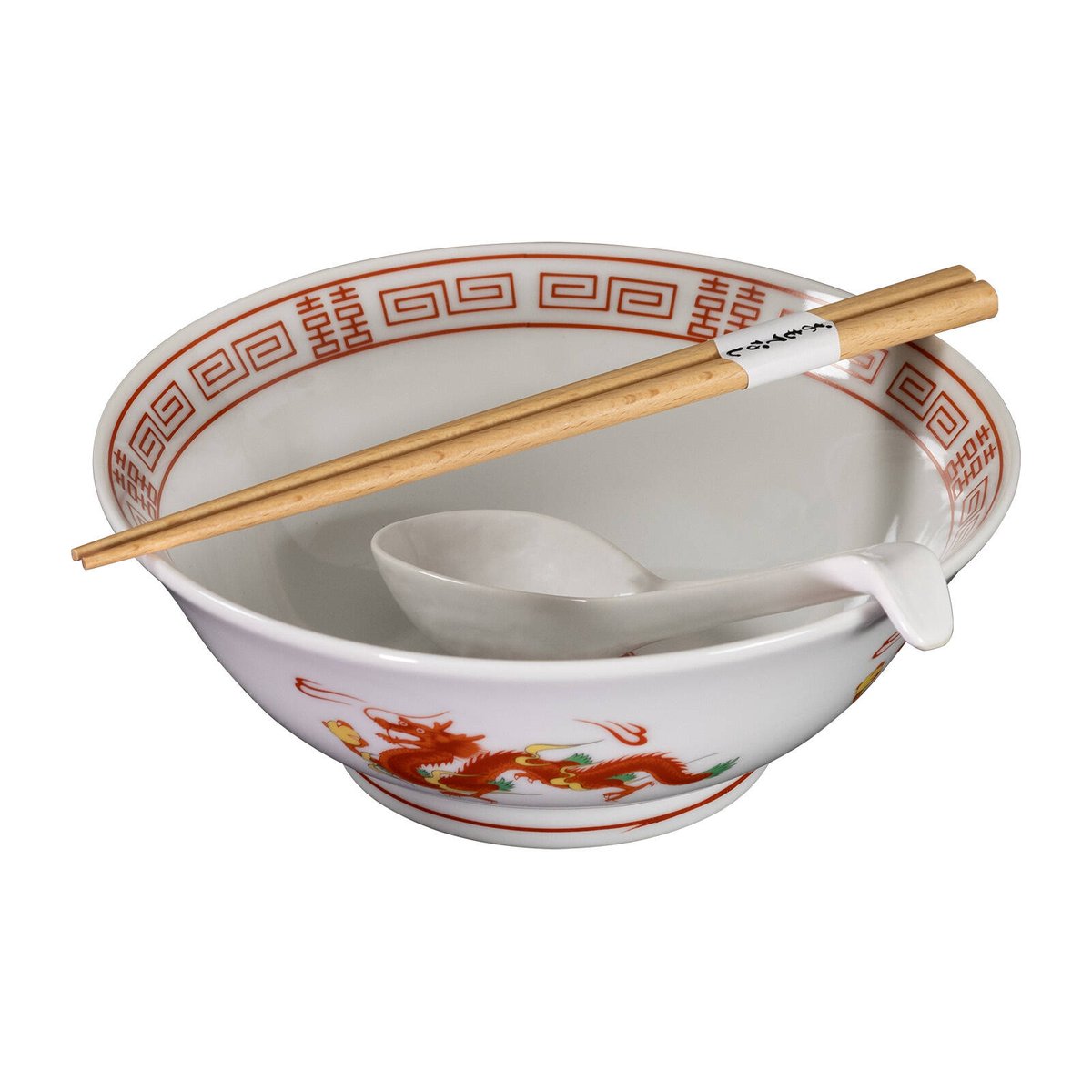 Omotenashi Chuka Red Dragon Ramen Bowl Gift Set - Bunnings Australia