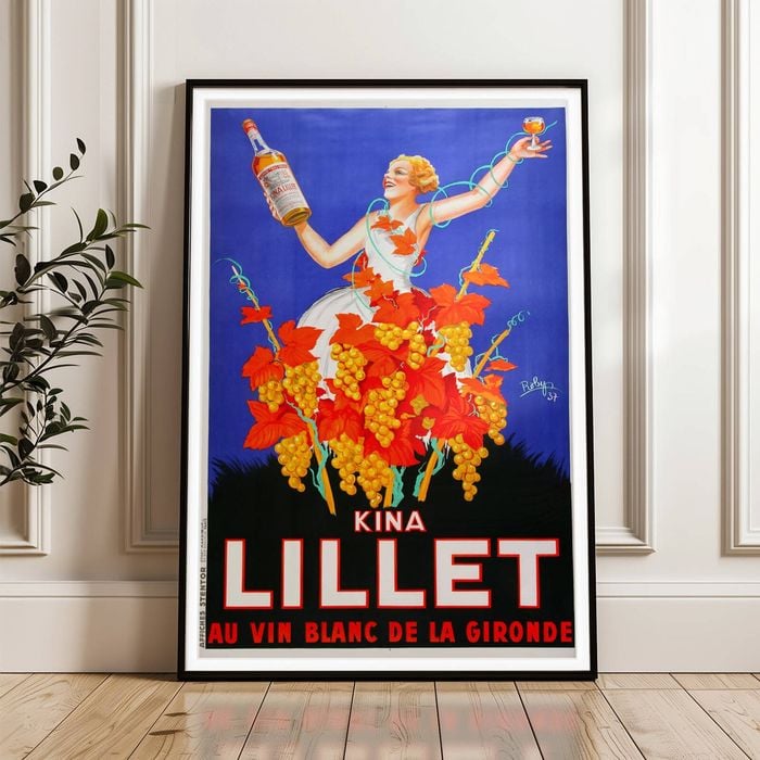 Galrie Kina Lillet 1937 Vintage Poster Art by Roby Retro French ...