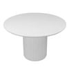 El Nino Flute 120m Round Dining Table White - Bunnings Australia