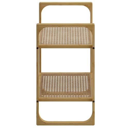Flexi Storage Living Bamboo & Rattan 2 Tier Side Table - Bunnings New ...