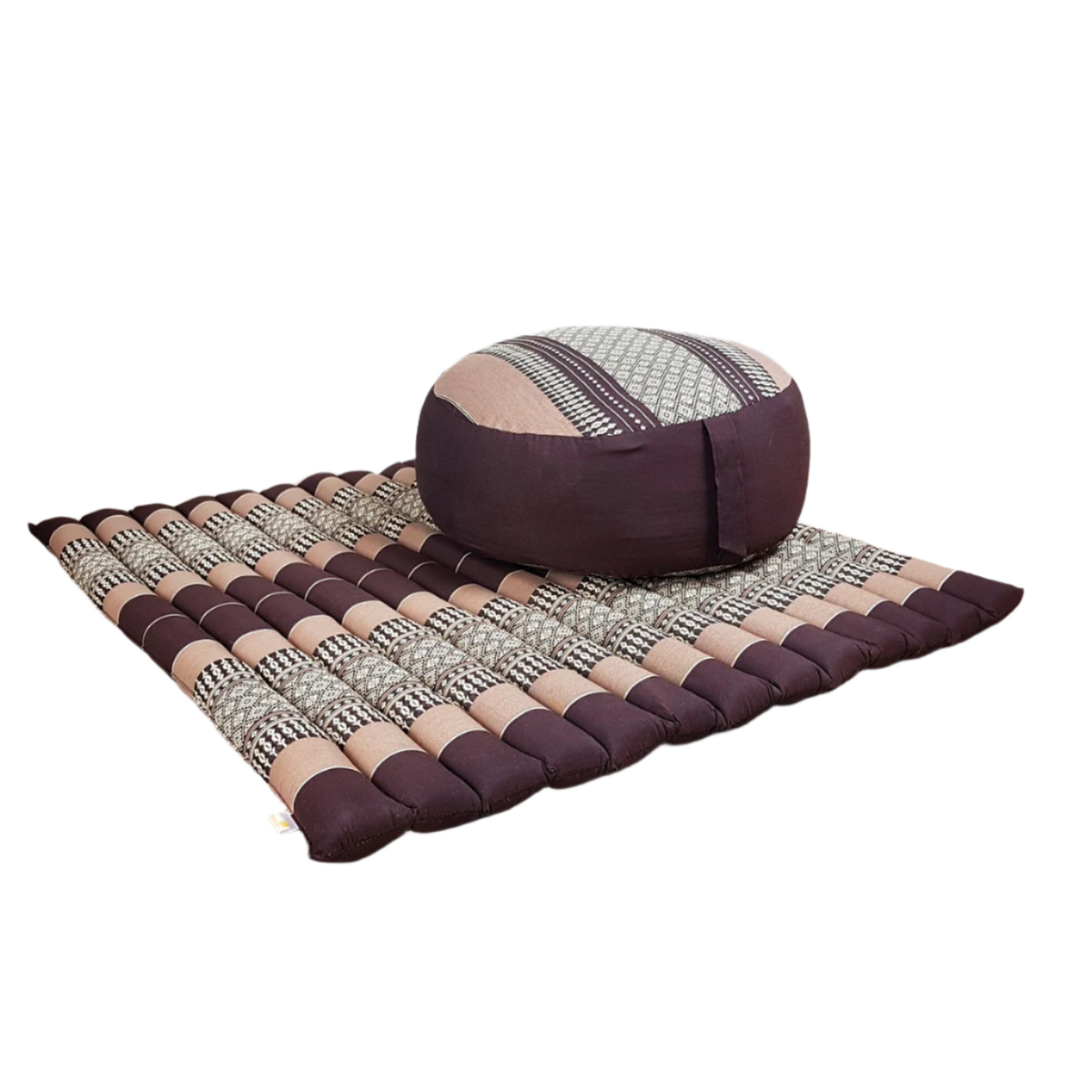 Handmade Zafu & Zabuton Meditation Set - Organic Kapok Round Cushion ...