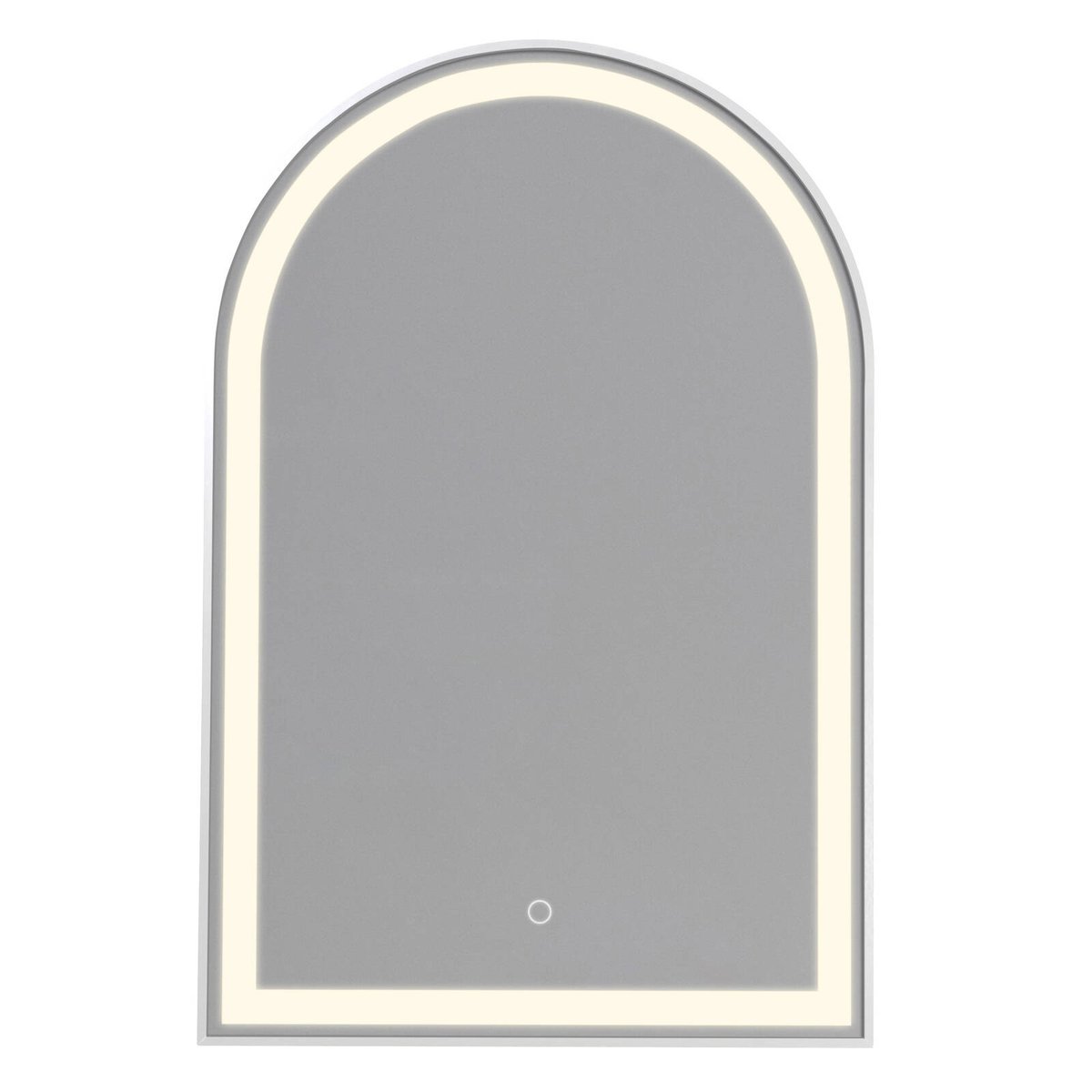 Barelli 900 x 600mm White Toscana Framed Arch Front Lit LED Mirror ...