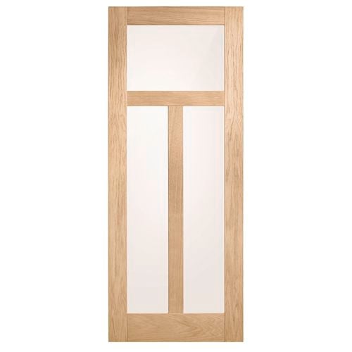 Corinthian Moda Translucent Glass White Oak Internal Door AMODG6 ...