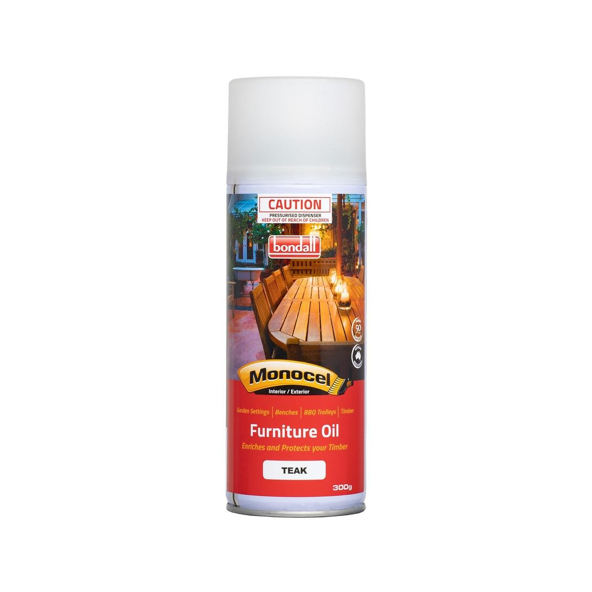 Bondall 300g Teak Monocel Furniture Oil - Bunnings Australia