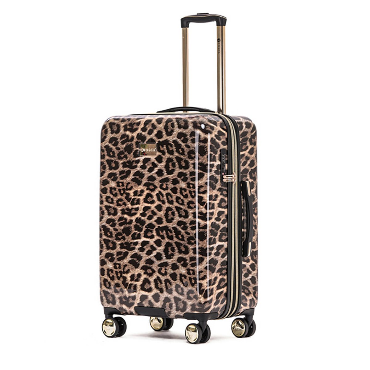 Tosca Leopard 25" Checked Trolley Luggage Travel Suitcase - Bunnings ...