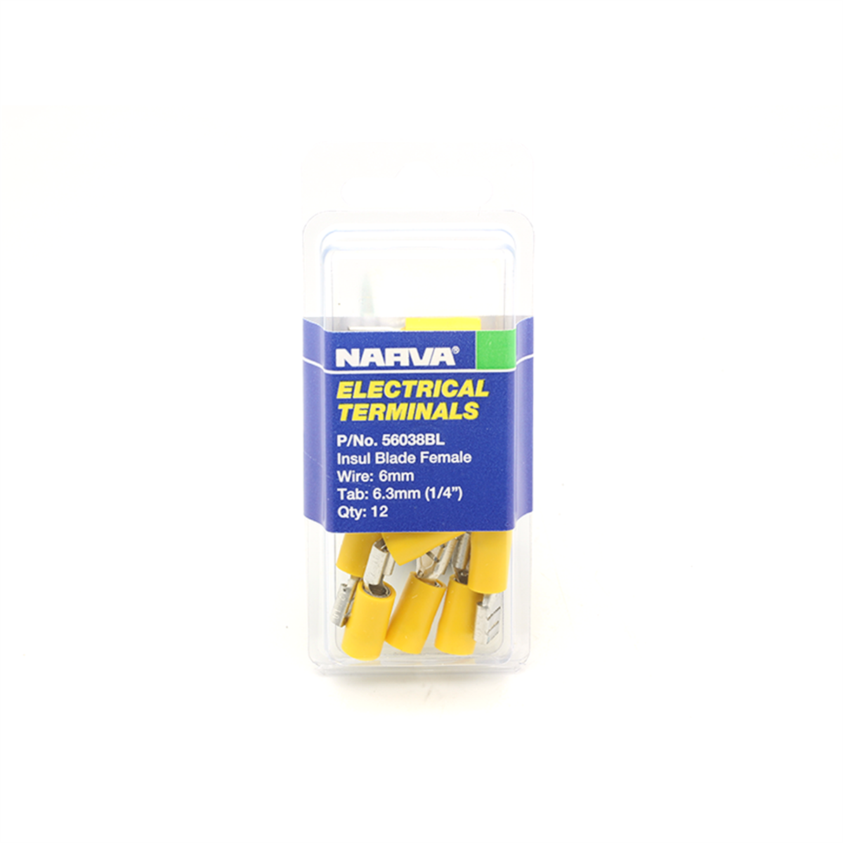 Narva 5 - 6mm Yellow Electrical Terminal Female Blade Connector - 12 ...