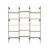 Flexi Storage Studio 1840 x 2070 x 320mm Black and Oak 3 Bay 15 Wall ...