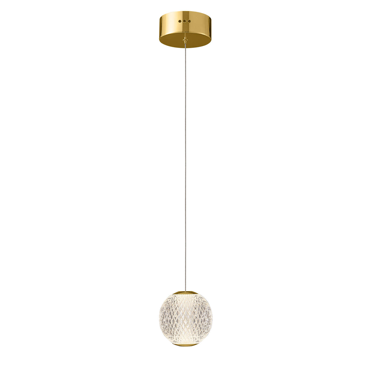 Vencha Langdon Single LED Pendant Light - Gold (3000K) - Bunnings Australia