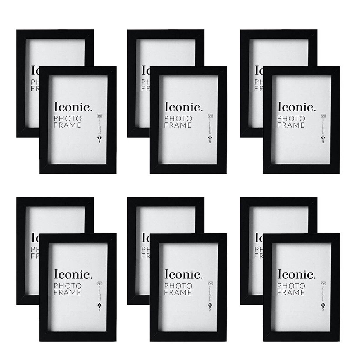 12PK Unigift 13x18cm Iconic MDF Glass Photo Frame - Black - Bunnings ...