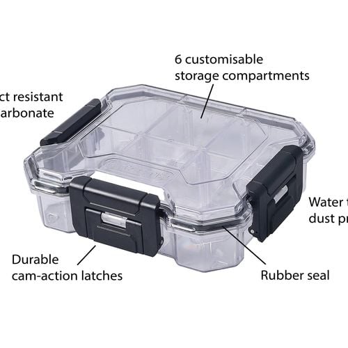 Tactix 5.2 x 18 x 16.5cm 6 Compartment Waterproof Storage Box ...