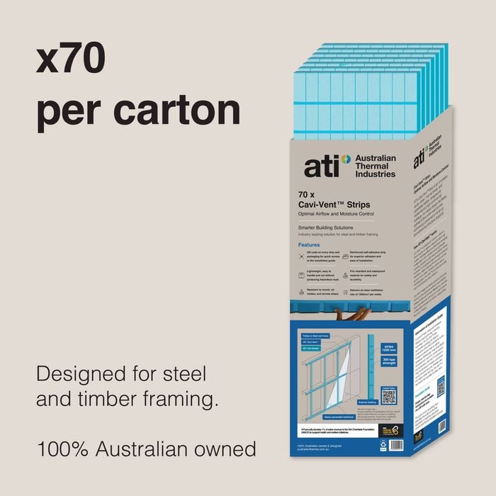 Australian Thermal Industries 1200 x 45 x 20mm Cavi-Vent Strip ...