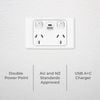 DETA Double Pole Double Power Point With USB A+C - Bunnings Australia