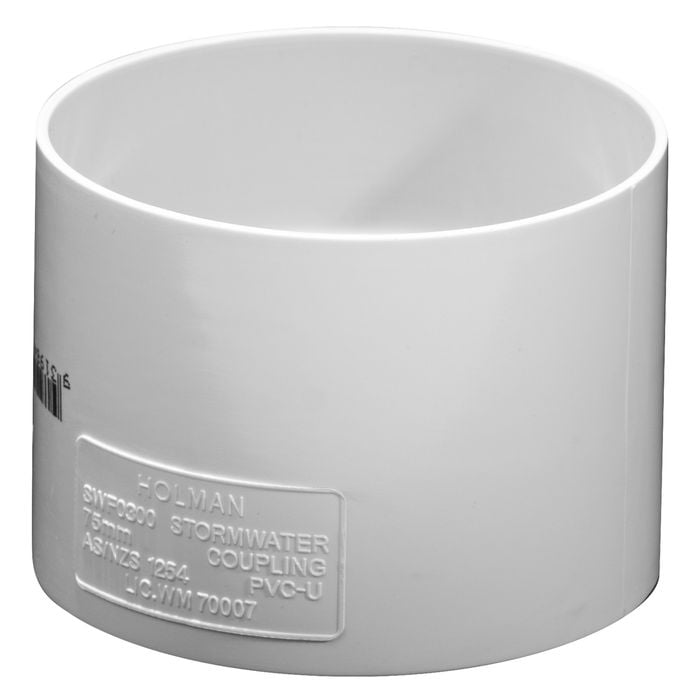 Holman 75mm PVC Stormwater Coupling - Bunnings Australia