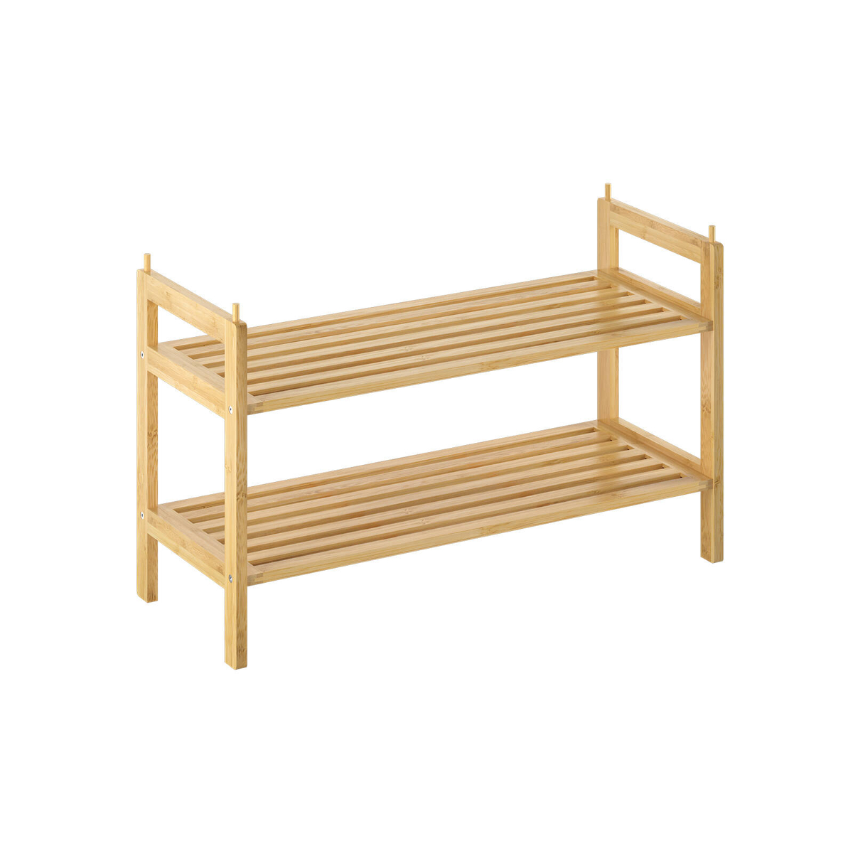 Flexi Storage Living Natural Stackable 2 Tier Bamboo Shoe Rack ...
