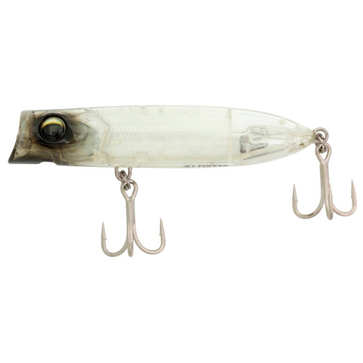 130mm Zerek Pug Face Popper Fishing Lure - Black Headed Pearl ...
