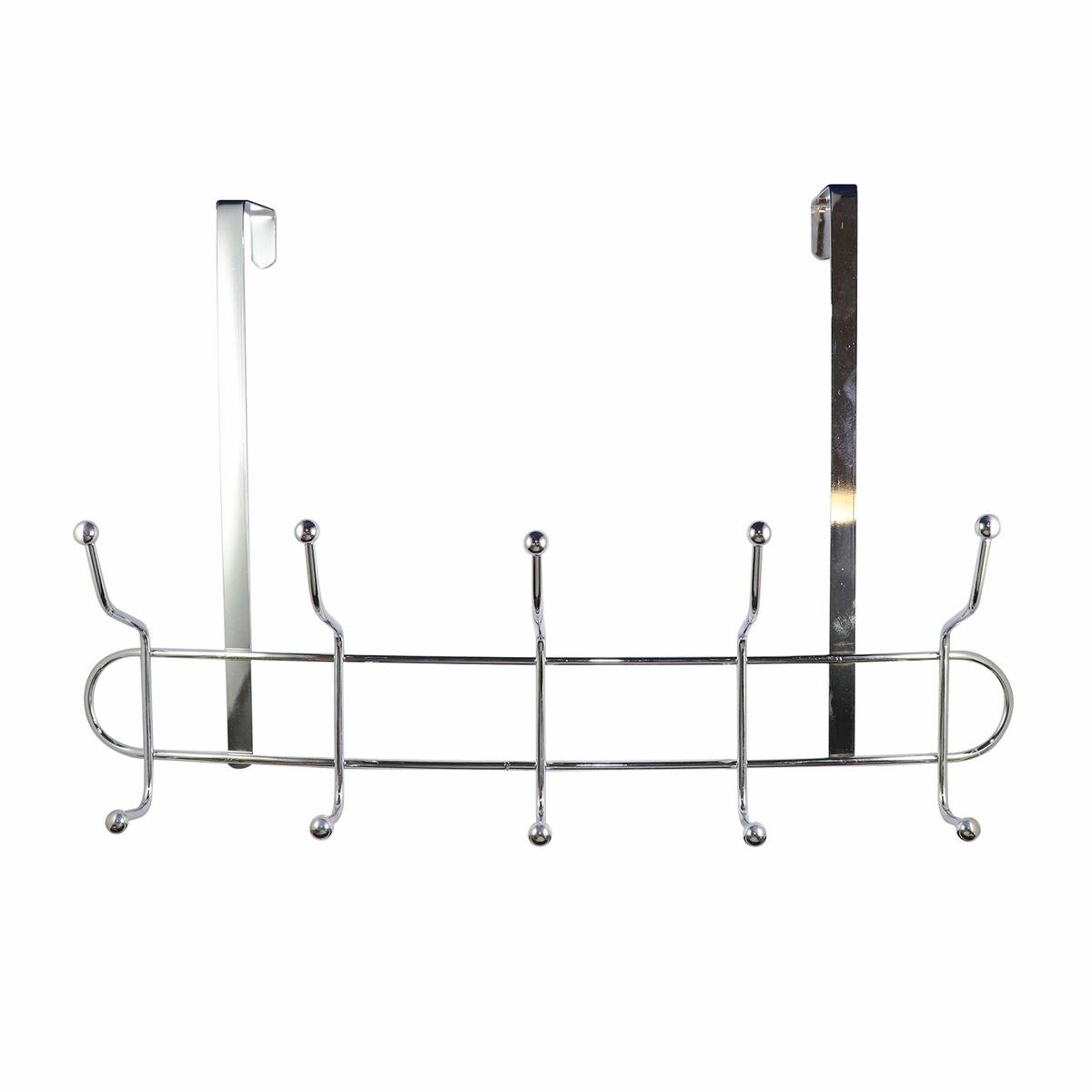 Adoored 5 Double Hook Chrome Over-The-Door Deco Hook Rack - Bunnings ...