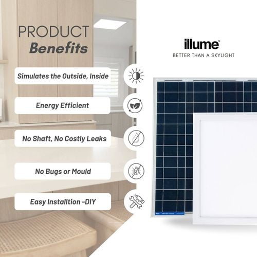 illume PRO 300 x 600mm Rectangle Flush Mount Skylight Alternative - Bunnings Australia