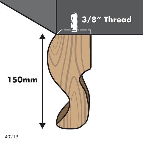 Adoored 150mm Raw Cabriole Furniture Leg - Bunnings Australia