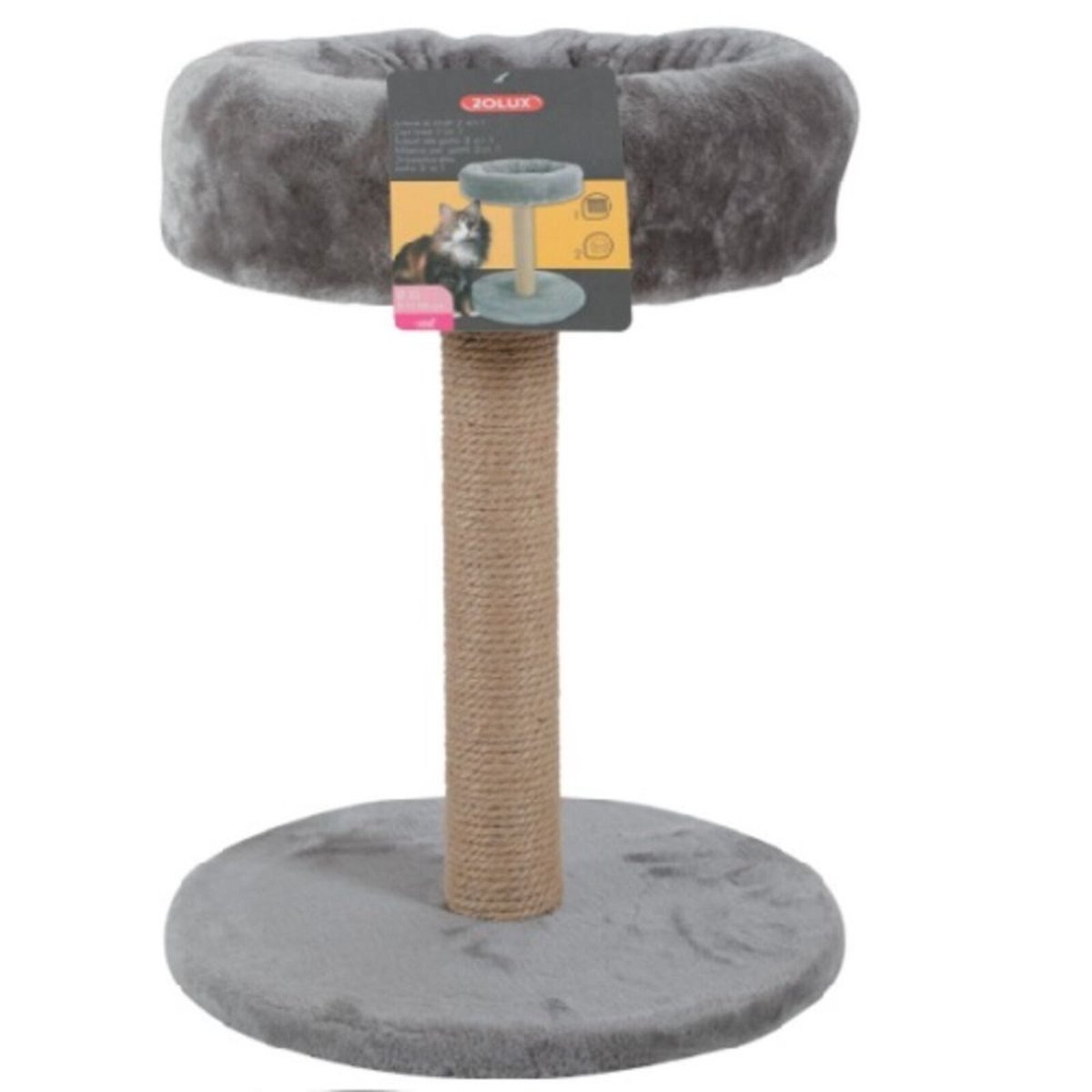 Zolux 2 in 1 Cat Scratching Post & Bed Grey - Bunnings Australia