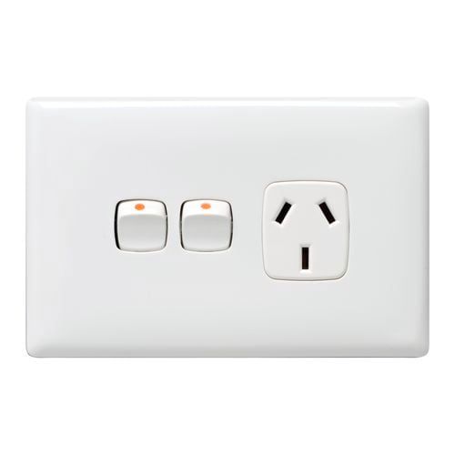 HPM LINEA Single Powerpoint with Extra Switch - Bunnings Australia