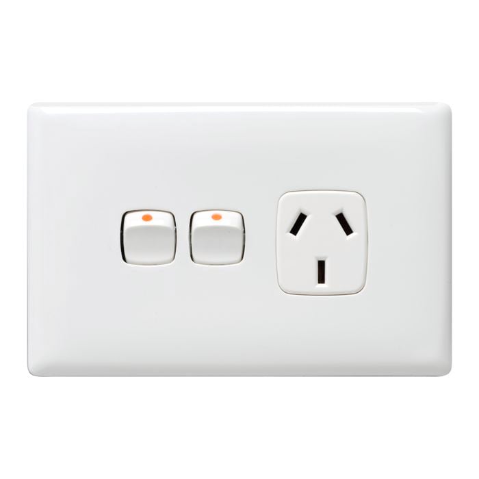 HPM LINEA Single Powerpoint with Extra Switch - Bunnings Australia
