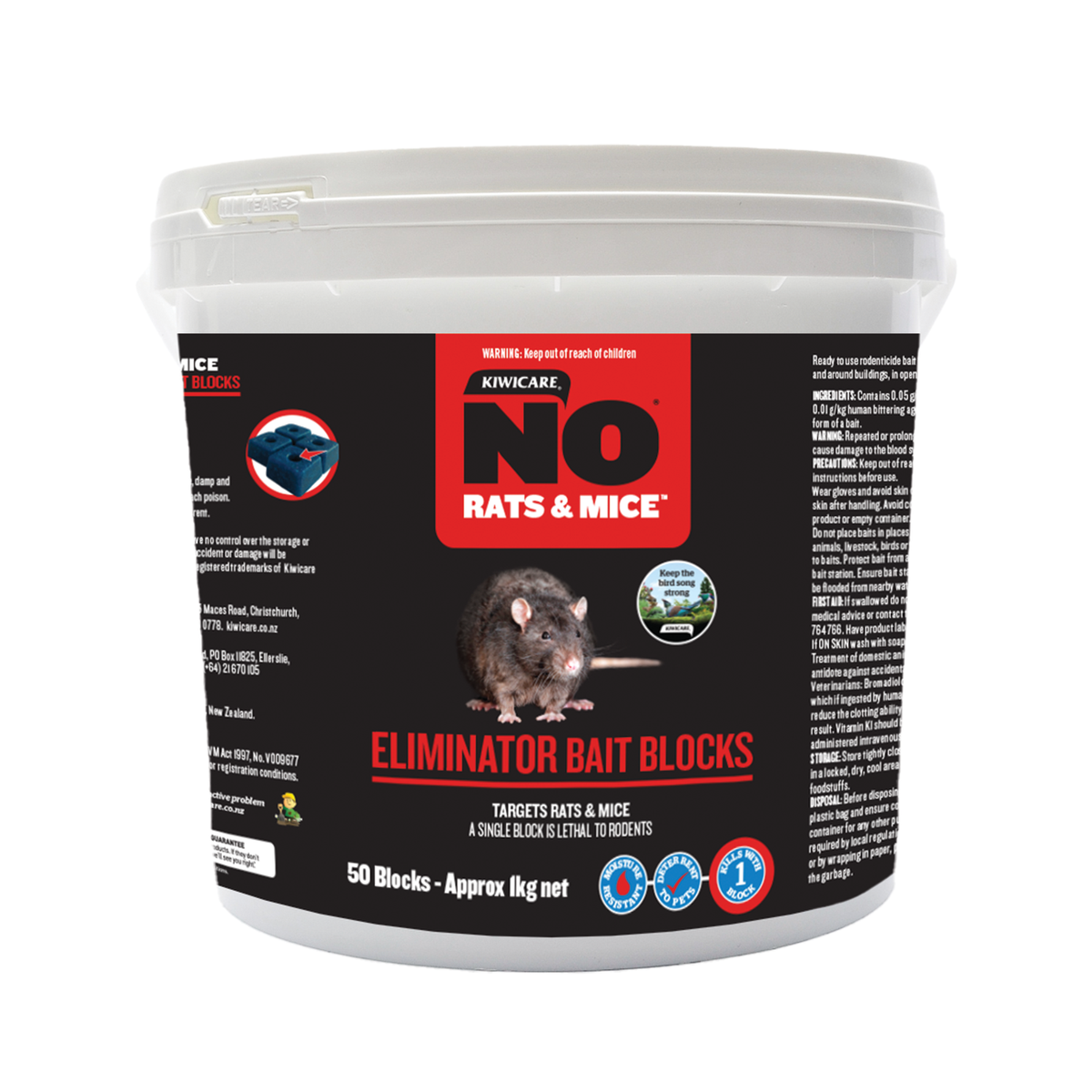 Kiwicare No Rats Mice Eliminator Bait Blocks - Bunnings New Zealand