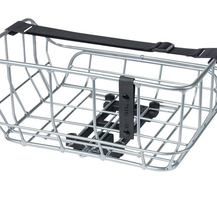 Basil Portland Rear Bicycle Basket Mik 25 Litres Chrome - Bunnings ...