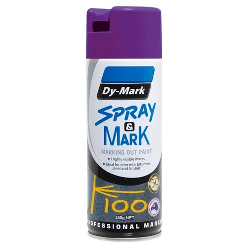Dy-Mark 350g Fluro Violet Spray & Mark Spray Paint - Bunnings New Zealand