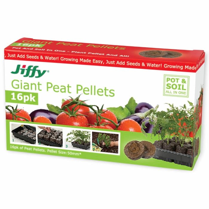 Jiffy 50mm Giant Peat Pellets - 16 Pack - Bunnings New Zealand