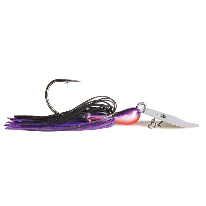 Zman 3/4oz Chatterbait Big Blade Skirted Jig Lure - Purple Black - Bunnings Australia