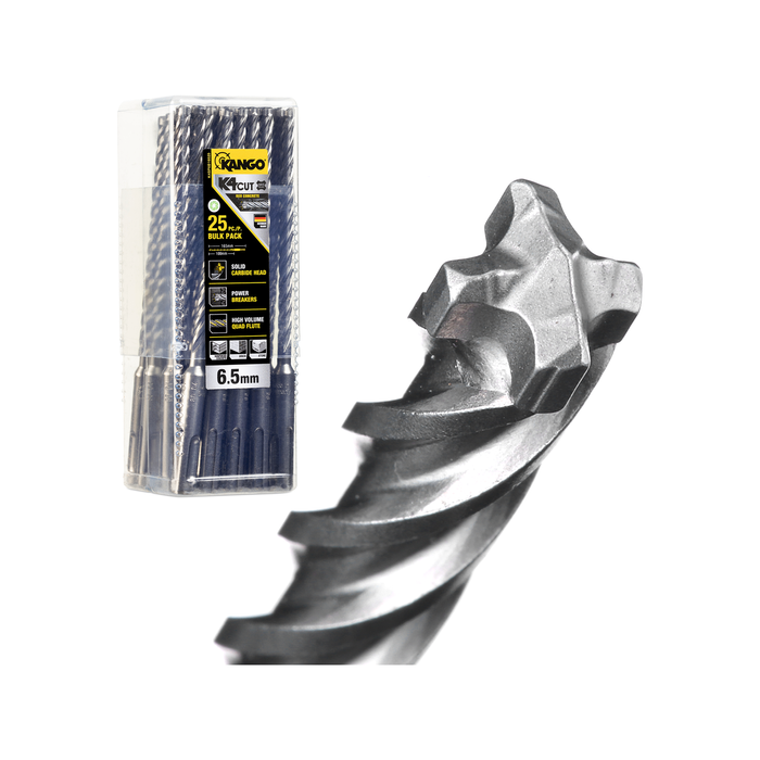 Kango K4 6.5mm x 165mm SDS Plus Drill Bit - 25 Pack - Bunnings Australia