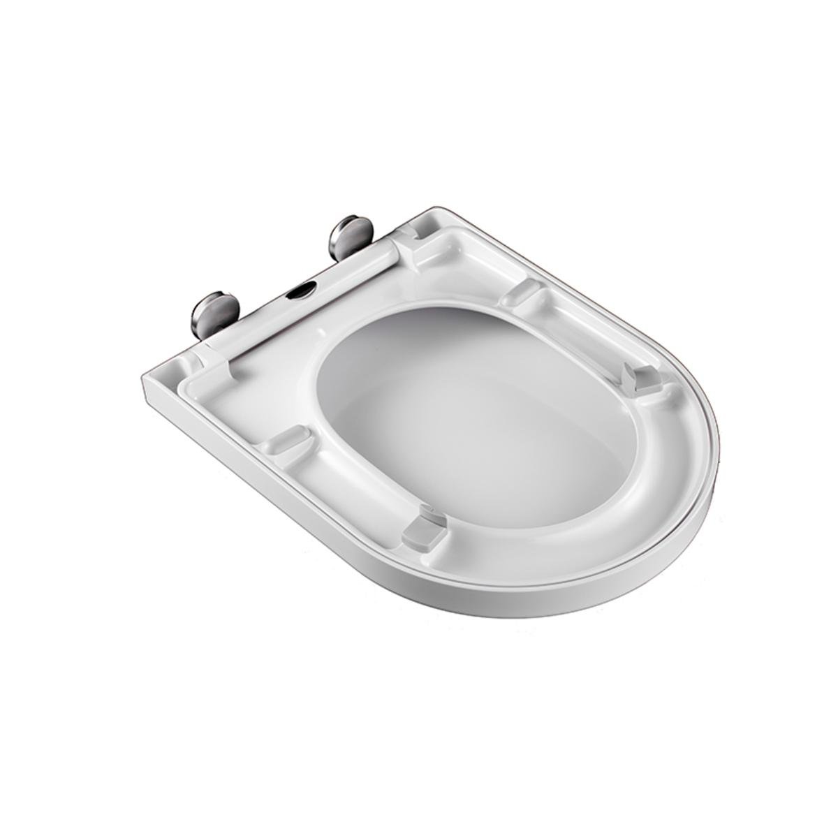 Azzurra White Universal HD Soft Close Seat with Lateral Buffers ...