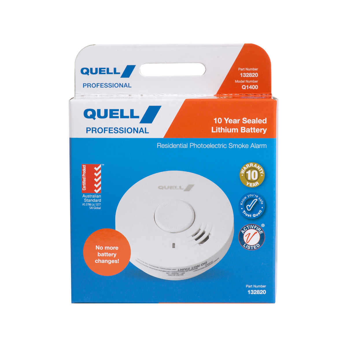 Quell Q1400 10-Year Battery Photoelectric Smoke Alarm - Bunnings Australia