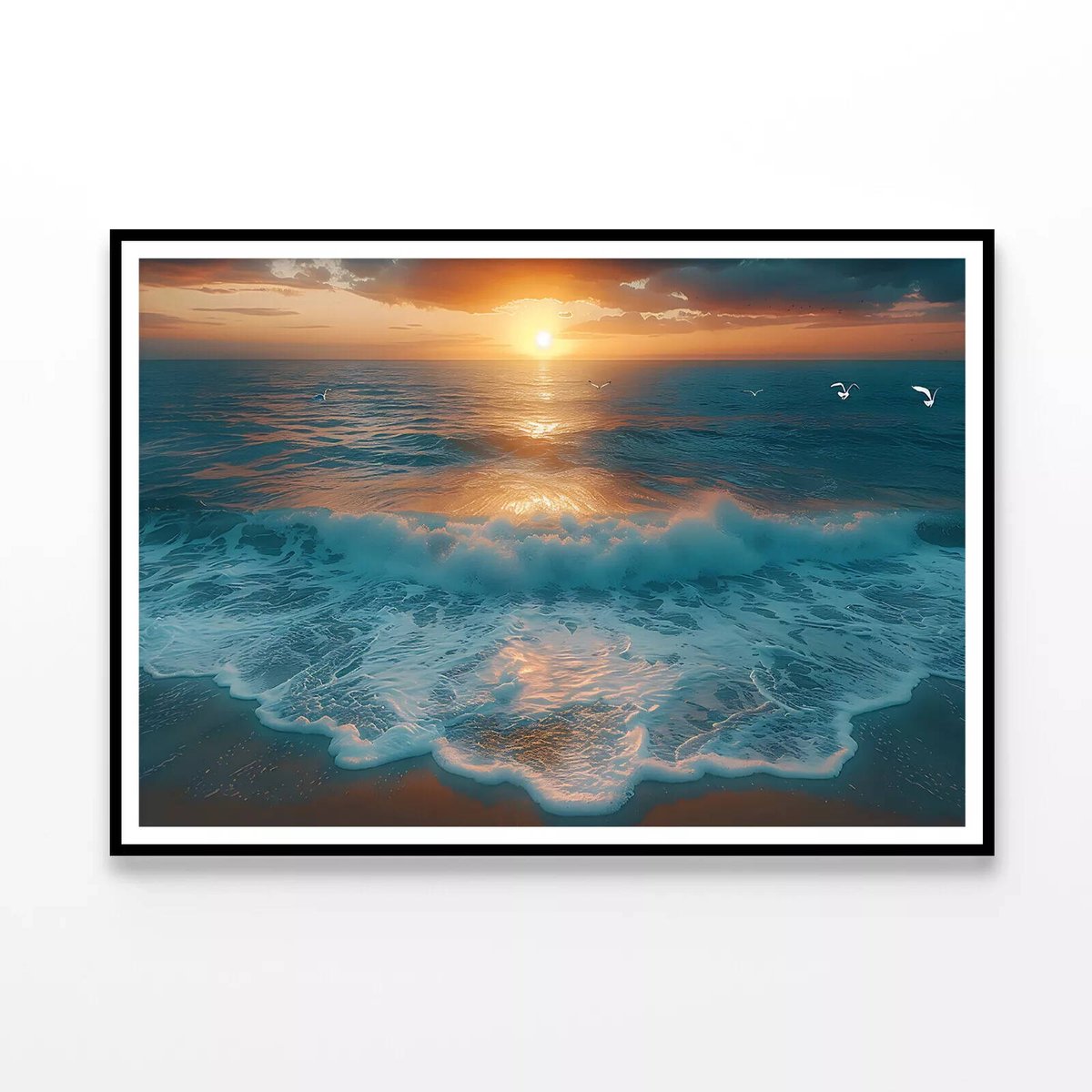 Sunset over the Ocean Print 100% Australian Made 120x90cm (Poster ...