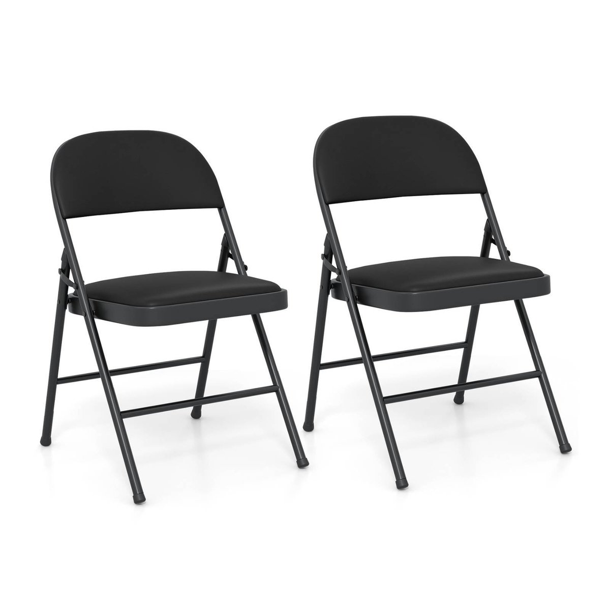 Costway 2PCS Folding Chairs Padded Stackable Party Chair Set - Bunnings ...