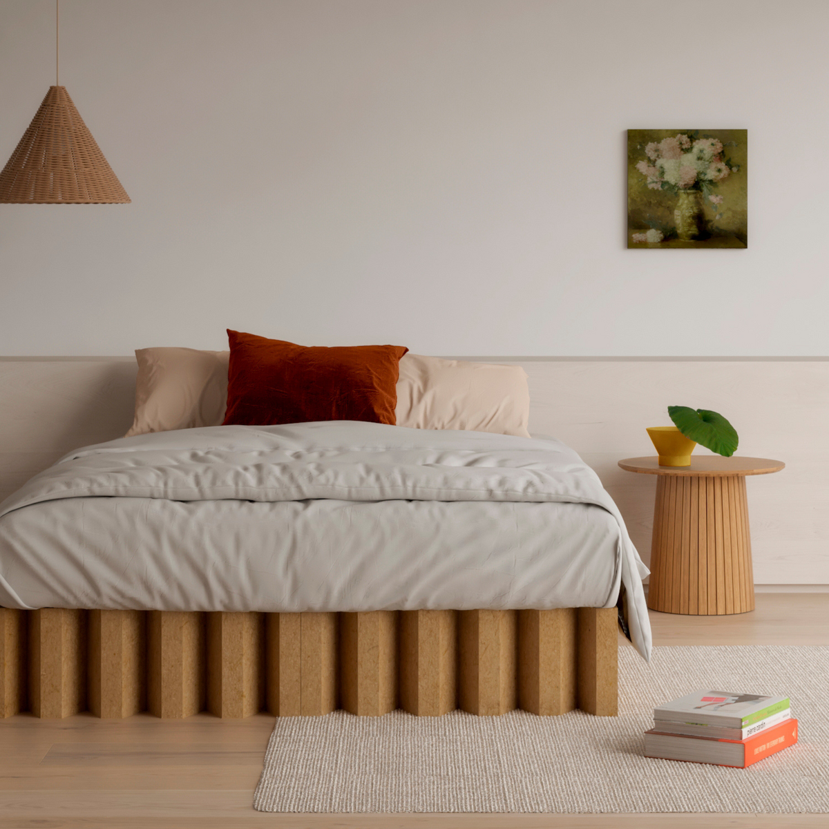 Yona Fold Out Cardboard Bed Base Frame - Natural Double - Bunnings ...