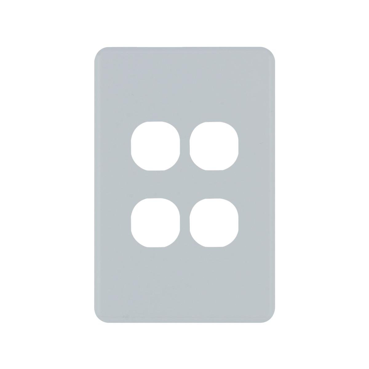 DETA Soft Grey S-Line 4 Gang Switch Cover Plate - Bunnings Australia
