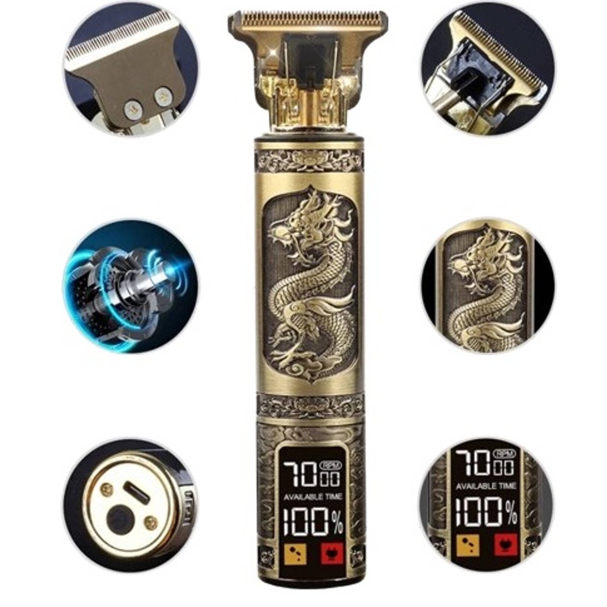 OZK T9 USB Electric Hair Cutting Machine Rechargeable Hair Clipper ...