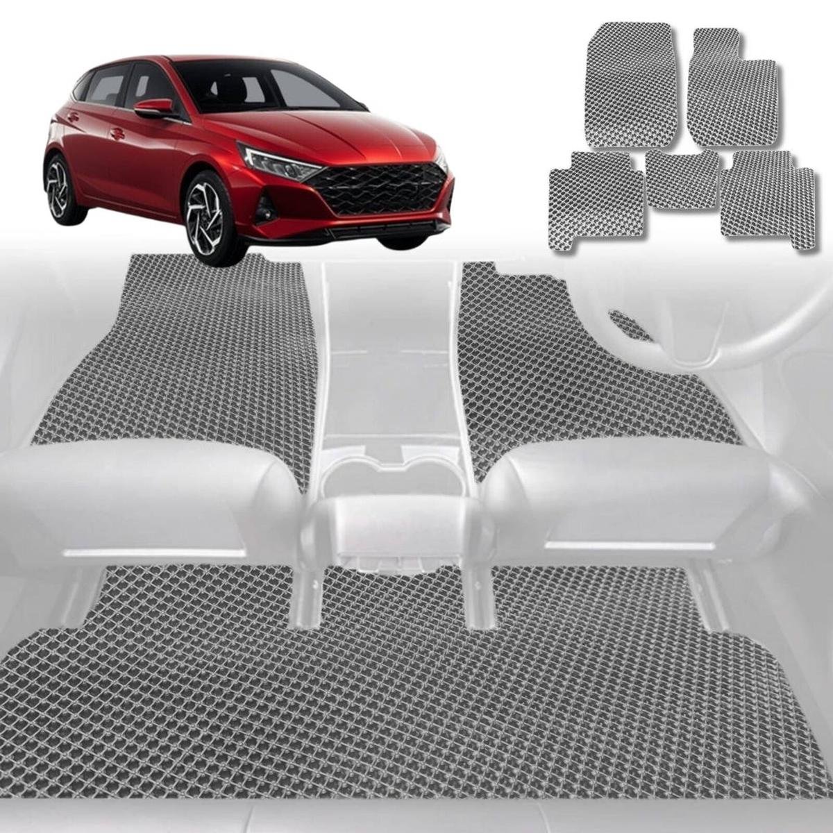 6D Diamond Car Floor Mats for Hyundai i20 N (BC3/BI3)2020-Current-Full ...