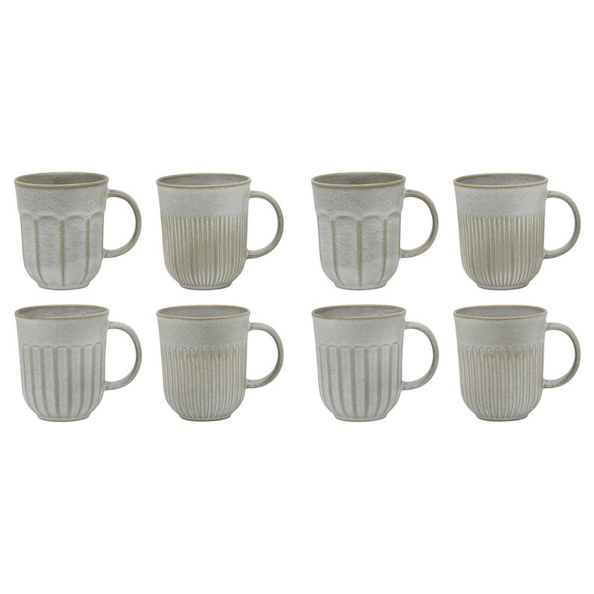 8pc Ecology 330ml Stoneware Chapel Mugs 12.5x10.5cm - Grey - Bunnings ...