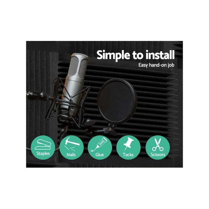 Alpha Acoustic Foam 40pcs 30x30x5cm Sound Absorption Proofing Panel ...